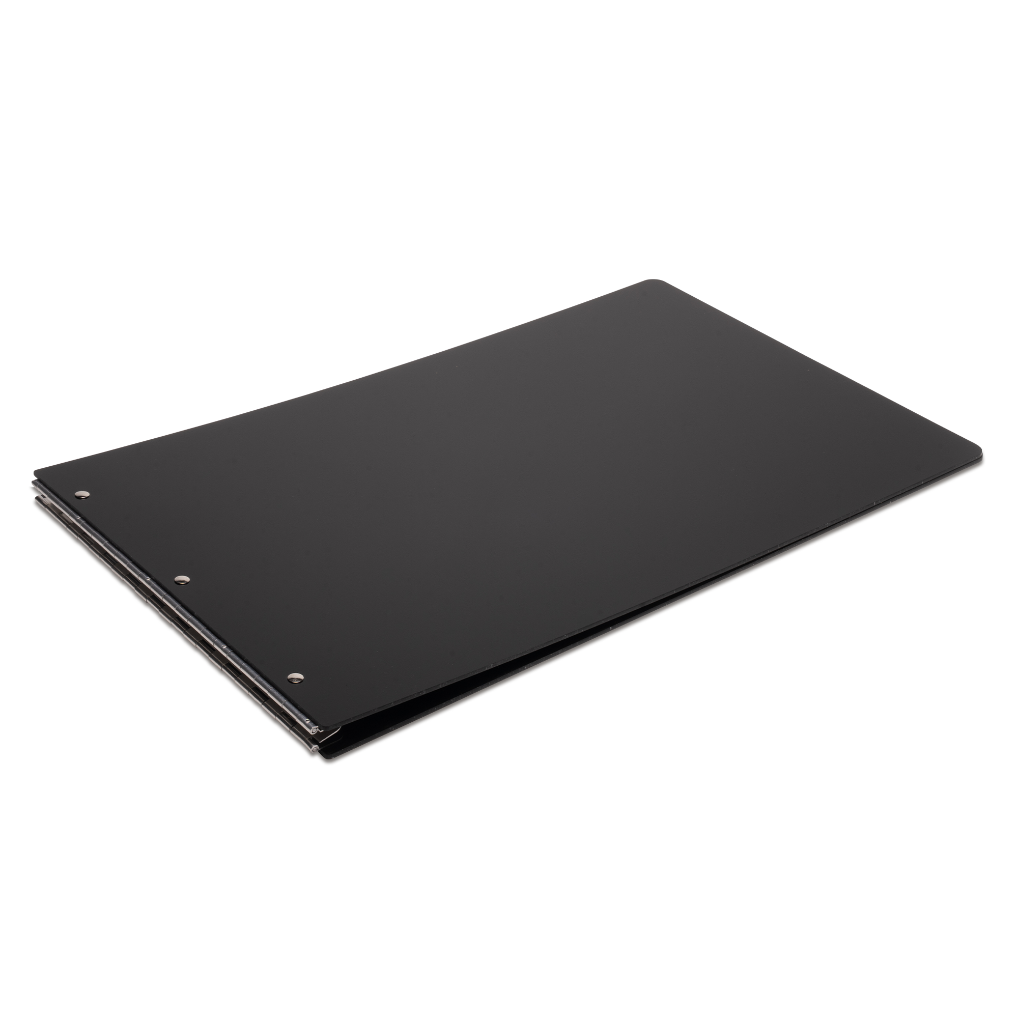 11x17 Screw Post Binder Acrylic Panel with fixed posts Black