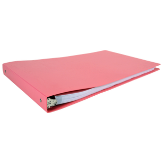 11x17 Binder Poly Panel Featuring a 1" Round Ring Pink