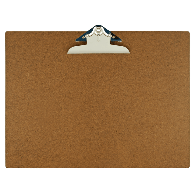 11x17 Clipboard Hardboard Panel Featuring a Jumbo Board Clip Brown