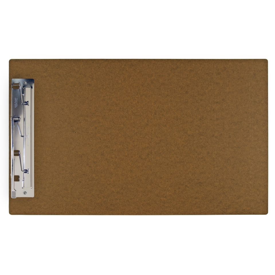 11x17 Clipboard Hardboard Panel Featuring a Jumbo Board Clip Brown