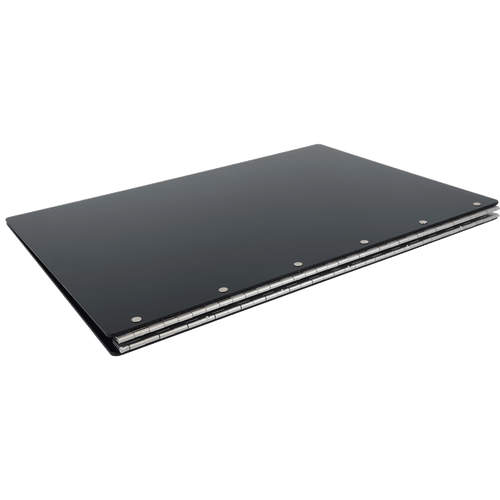 17x11 Screw Post Binder Acrylic Panel with fixed posts Black