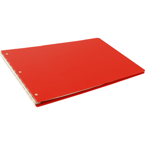 11x17 Screw Post Binder Acrylic Panel with fixed posts Red