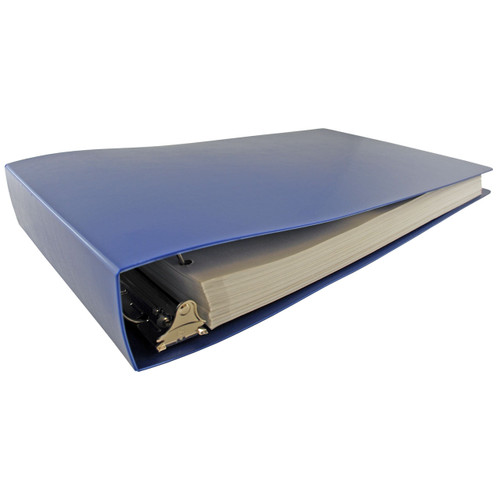11x17 Binder Poly Panel Featuring a 2" Angle-D Ring Blue
