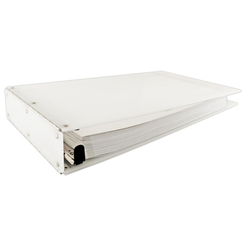 11x17 binder 2 inch lock 3 ring White Acrylic | Ruby Paulina