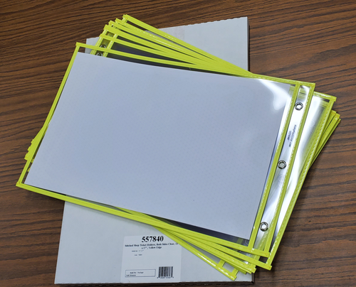 11x17 Shop ticket holders sheet protectors for tabloid paper
