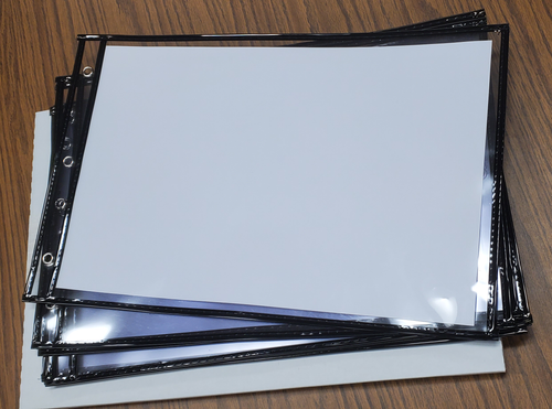 11x17 Shop ticket holders sheet protectors for tabloid paper