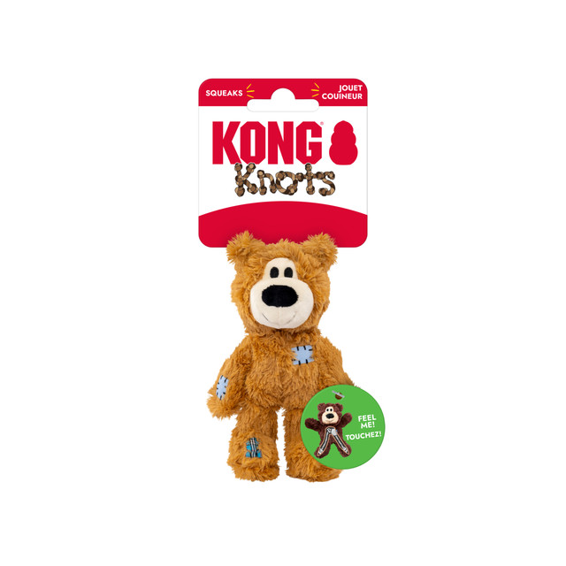 Wild Knot Bear, Rope Plush Dog Toy with Minimal Stuffing