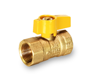 FIP GAS BALL VALVE - YELLOW T-HANDLE - 45Y SERIES