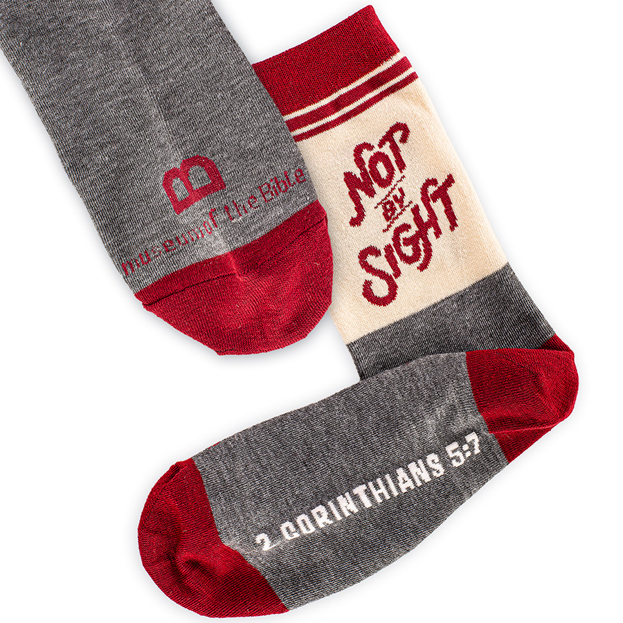 Scripture Socks - Walk by Faith - Museum of the Bible Store