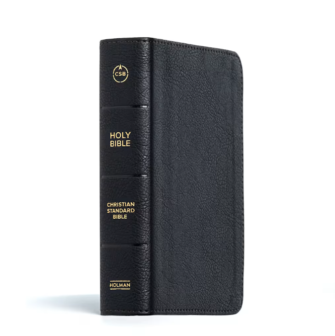 CSB Large Print Compact Reference Bible, Black Soft Imitation Leather ...
