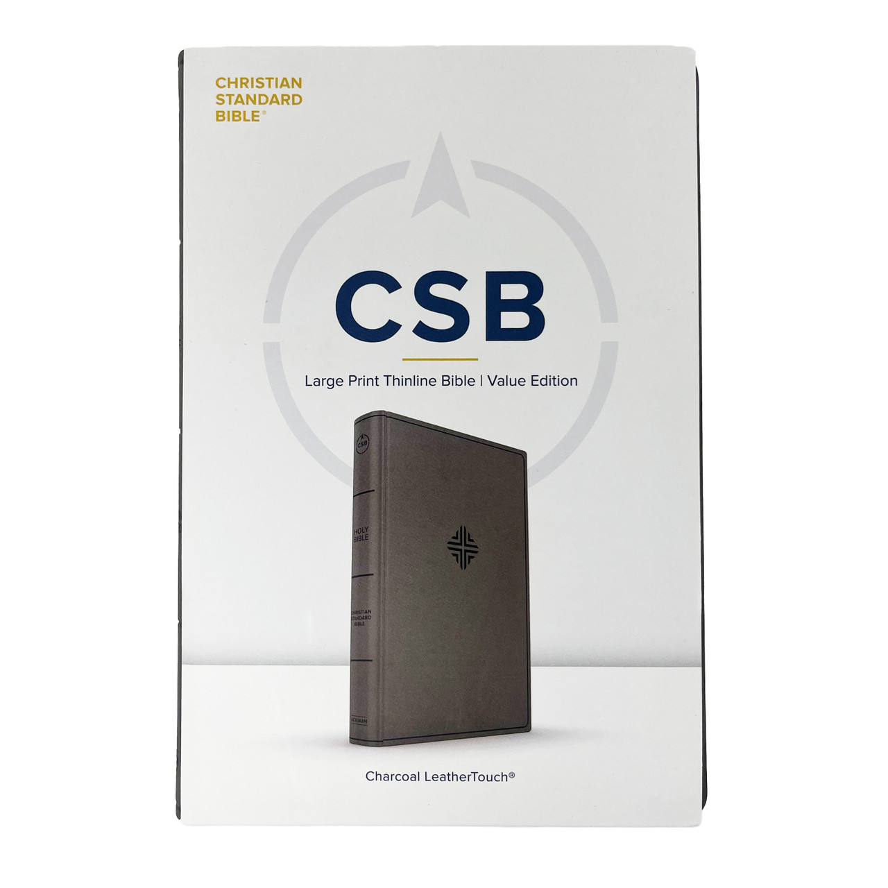CSB Large Print Thinline Bible, Value Edition, Charcoal LeatherTouch ...