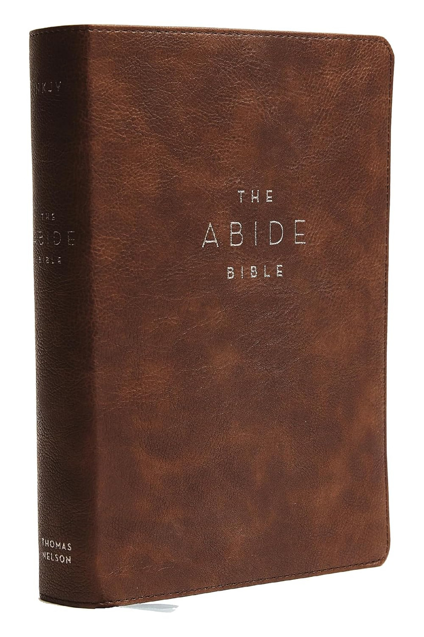NKJV Abide Bible, Brown Imitation Leathersoft - Museum of the Bible Store