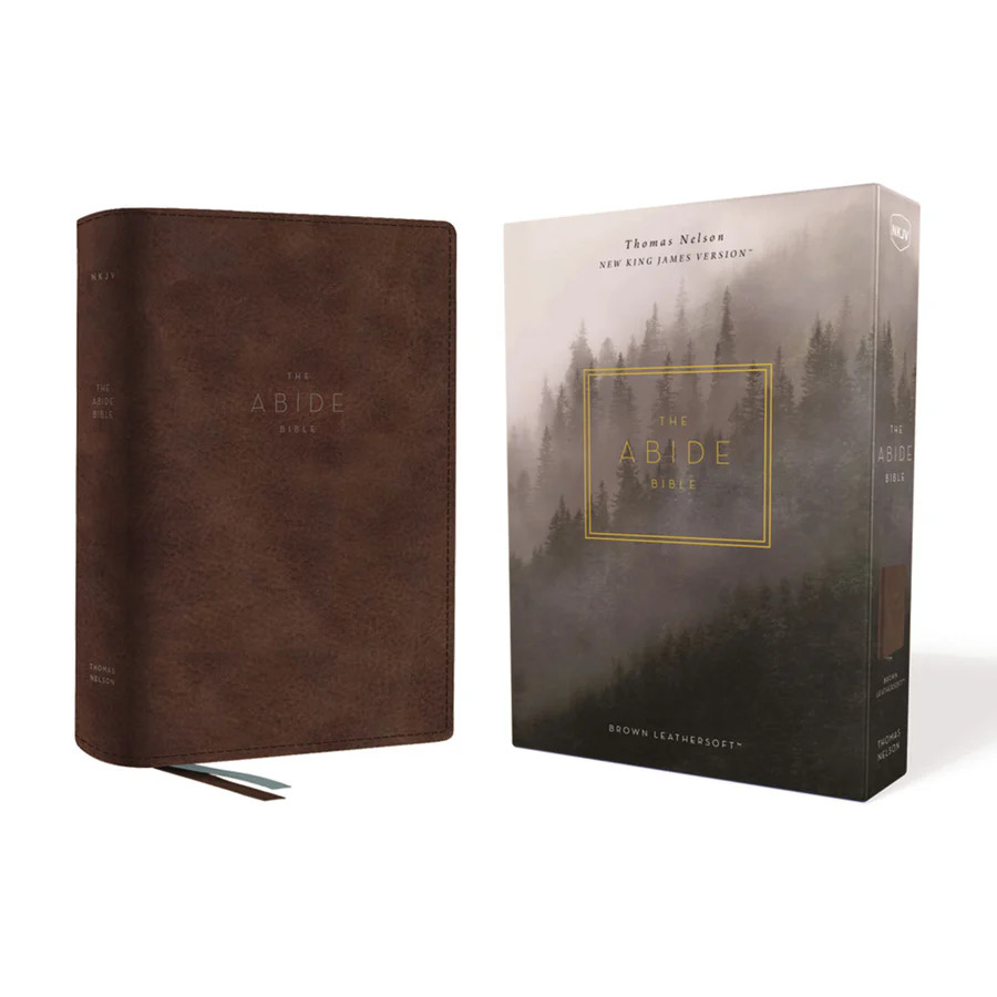 NKJV Abide Bible, Brown Imitation Leathersoft - Museum of the Bible Store
