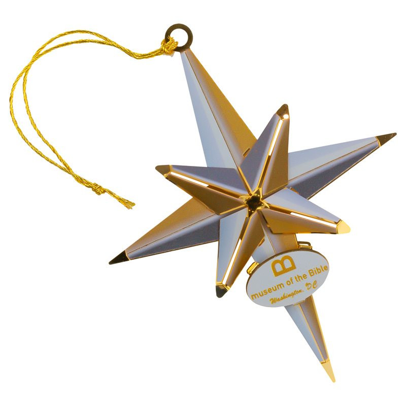 Star of Bethlehem White & Gold Star Ornament - Museum of the Bible Store