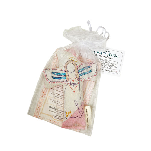 Handmade Quilted Comfort Cross – Angel Love White Cross - Museum of the ...