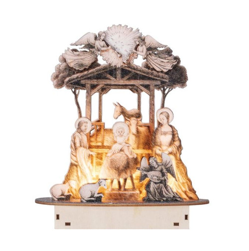 Laser Cut Printed Wood Nativity Scene - Museum of the Bible Store