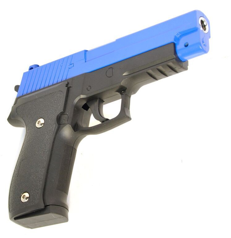 Galaxy G26 Full Metal Spring pistol With Rail in Blue - GunRun.co.uk
