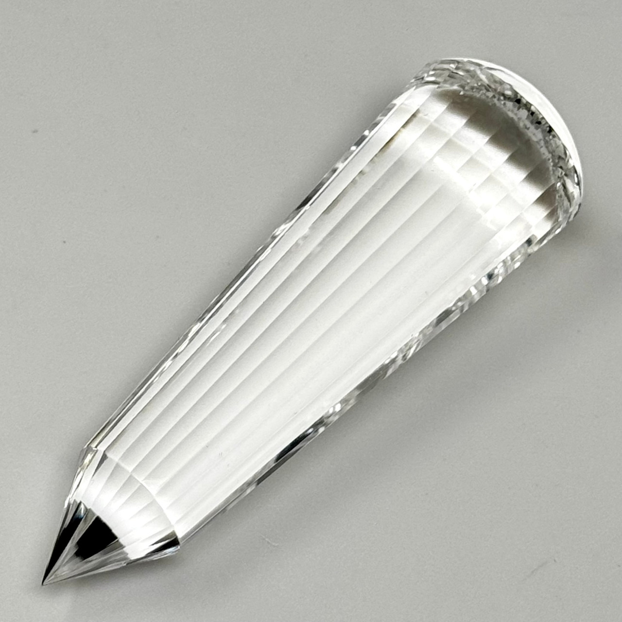 Natural Clear Quartz Crystal Wand - 24 Facets, 57g