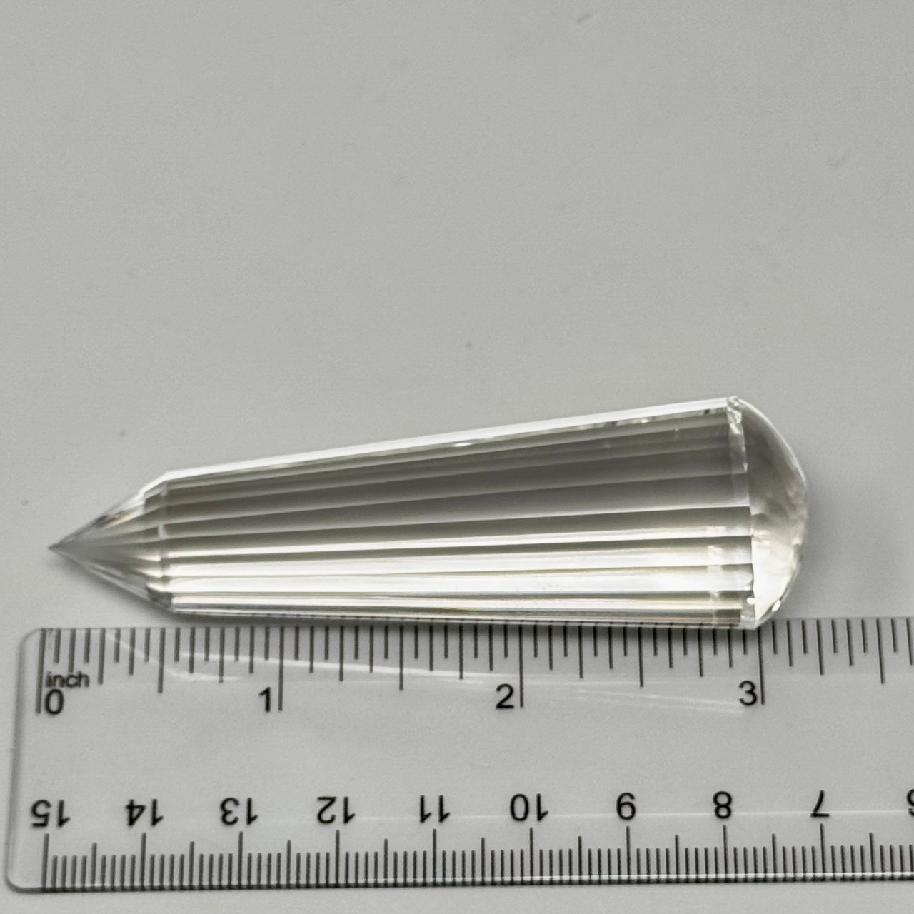 Natural Clear Quartz Crystal Wand - 24 Facets, 57g