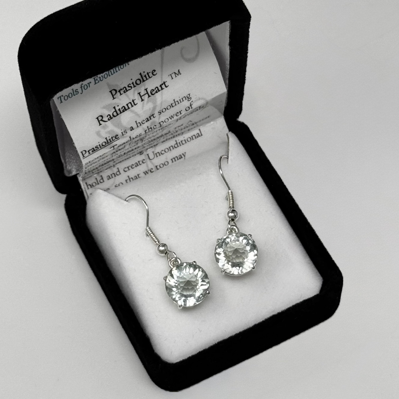 Prasiolite Radiant Heart Earrings