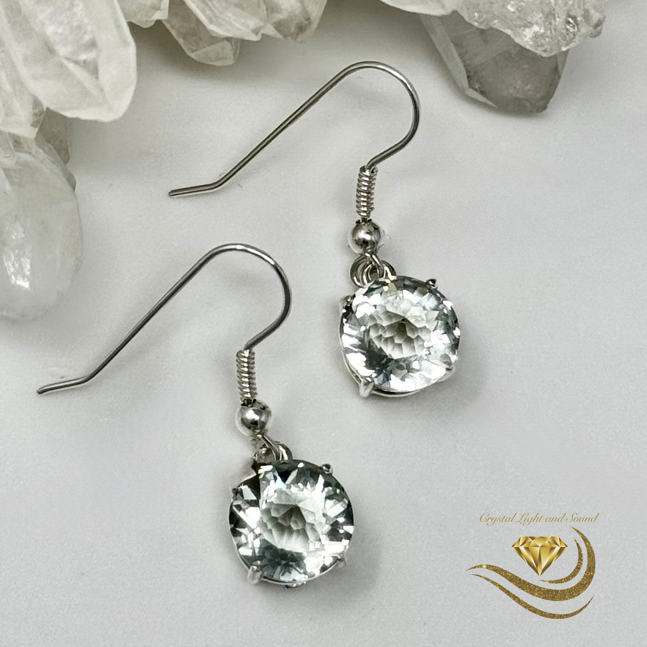 Prasiolite Radiant Heart Earrings