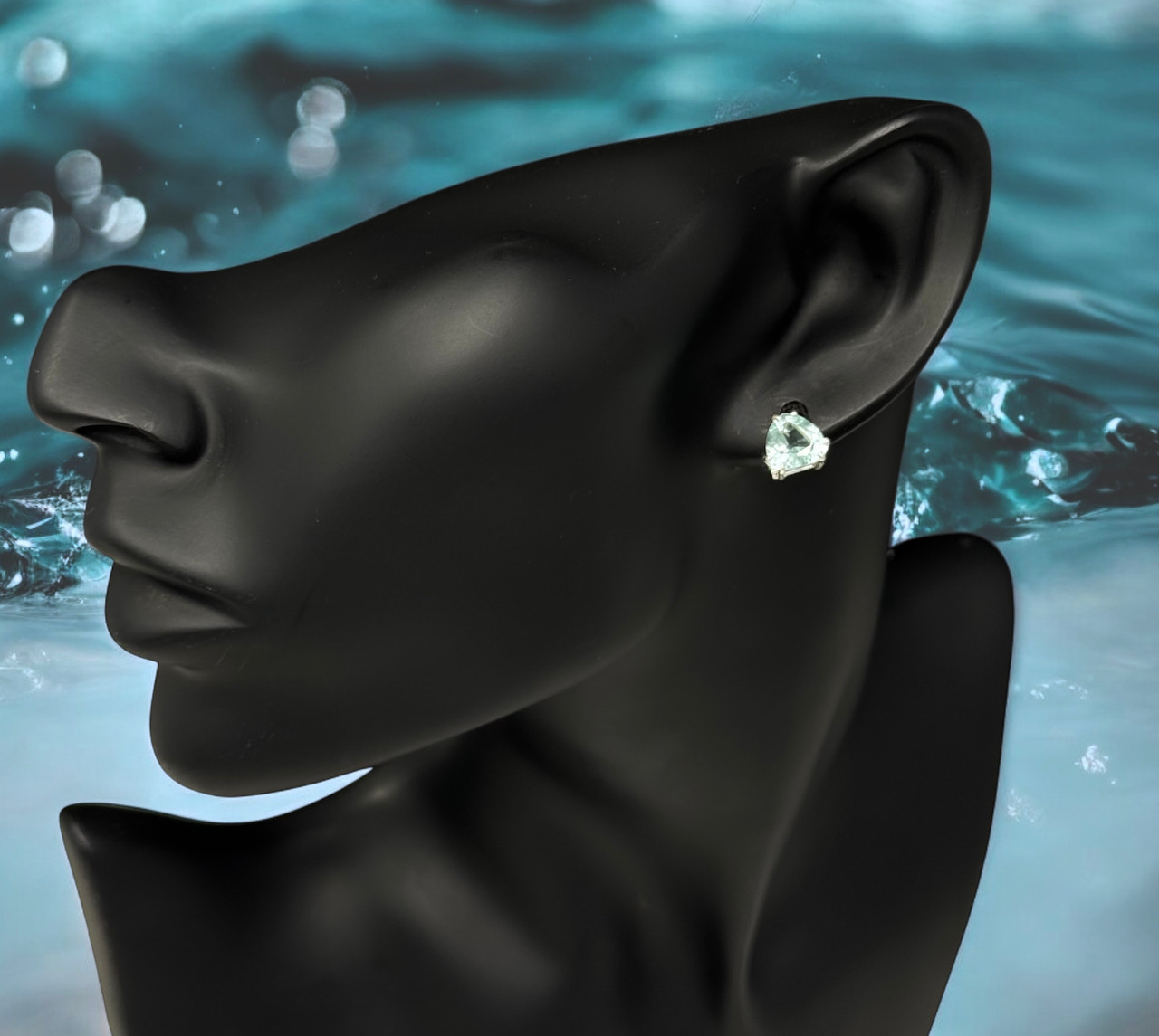 Colombian Obsidian Trillion Earrings