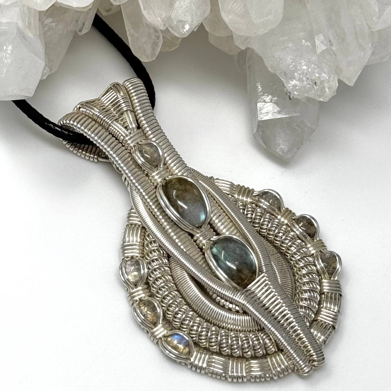 "Evolution" Labradorite Wire Wrap Pendant