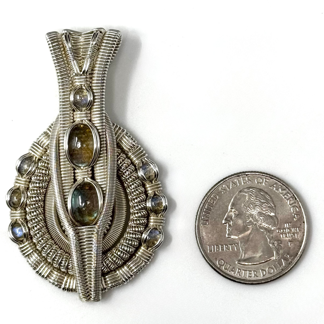"Evolution" Labradorite Wire Wrap Pendant