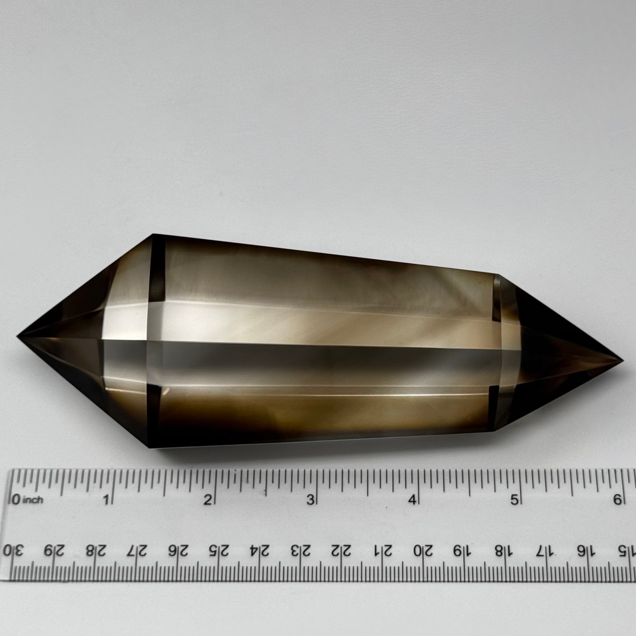 Vogel Crystal Wand in Smoky Quartz, 6 Facets - 518g