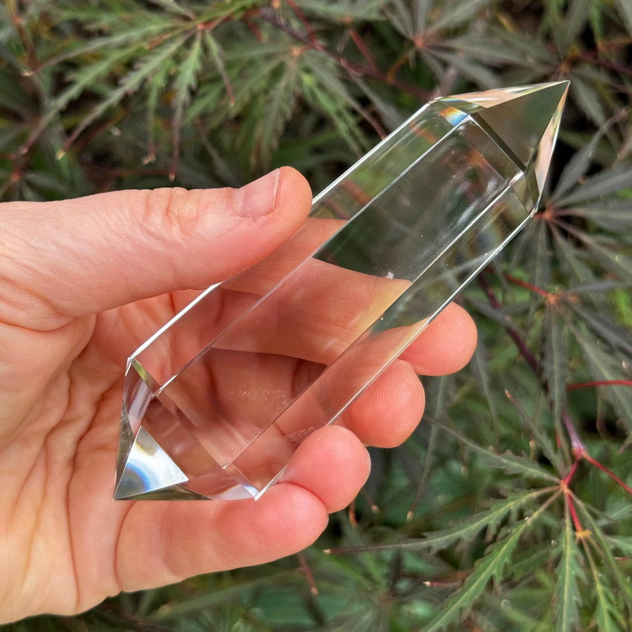 Vogel Wand with Angle Hair Rutile, 6 Facets (144 Grams)