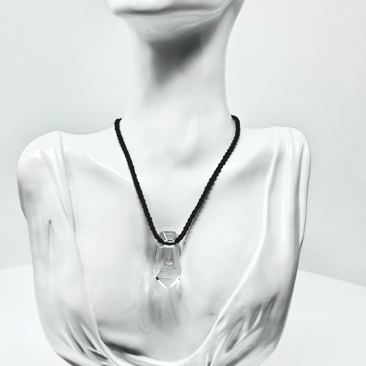 One of a Kind! Brazilian Clear Quartz Crystal Pendant by Lawrence Stoller