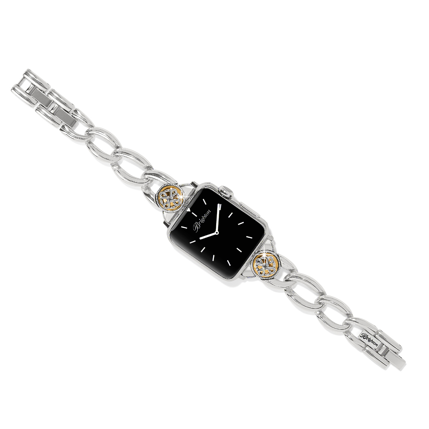 Brighton Interlok Noir Two Tone Apple Watch Band in Silver-Gold ...