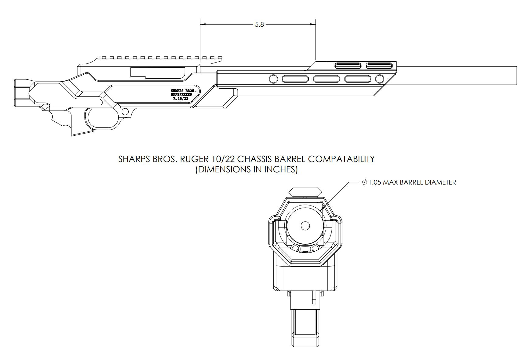 SBC07. Heatseeker Chassis - Ruger 10/22 - SHARPS BROS