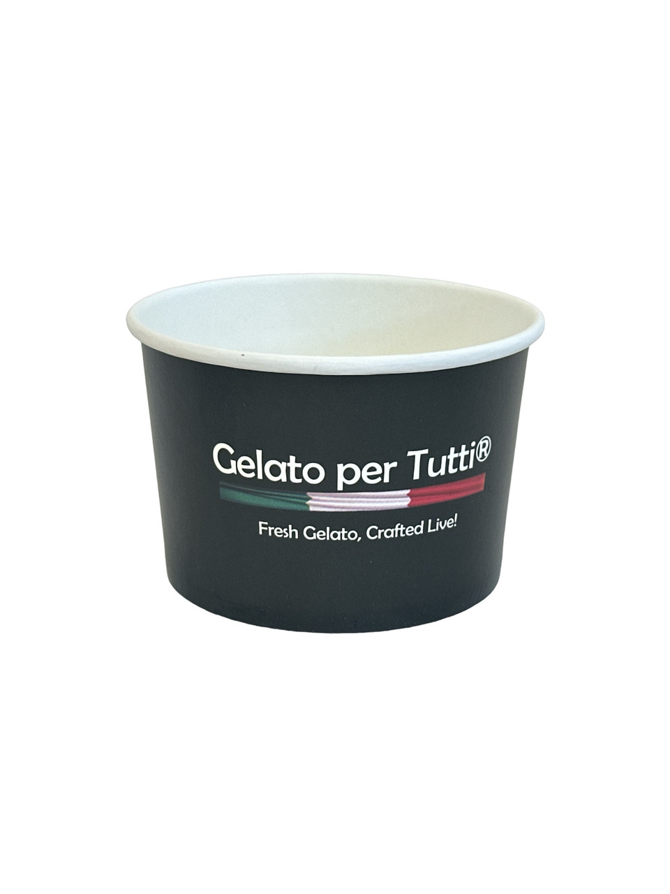 8 oz. Paper Gelato Cup - 1000 Case | Gelato Per Tutti