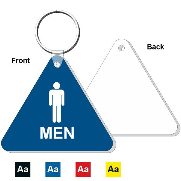Shop for and Buy Mens Restroom Triangle Shape Engraved Key Tag at ...