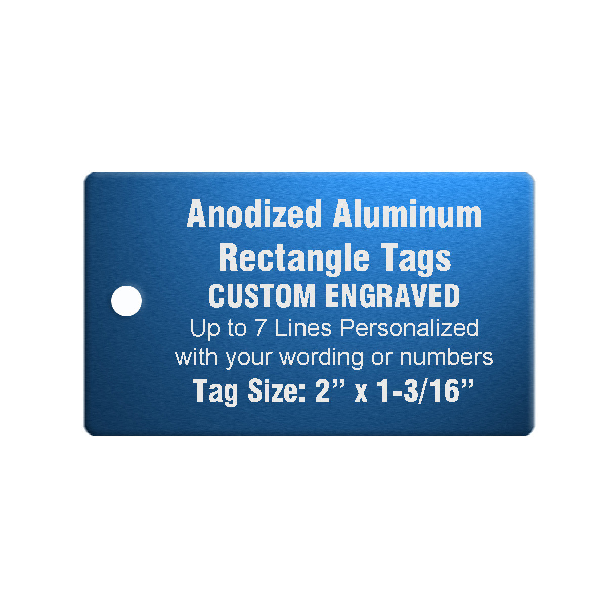 Shop for and Buy Rectangle Aluminum Tag with Custom Engraving - ALL ...