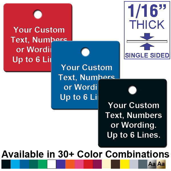 Custom Engraved Plastic Key Tags