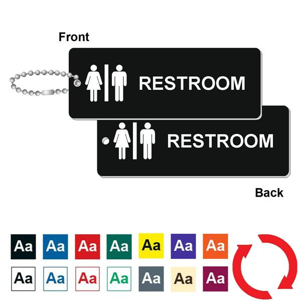 Shop for and Buy Restroom Standard Rectangle Double Sided Engraved Key ...