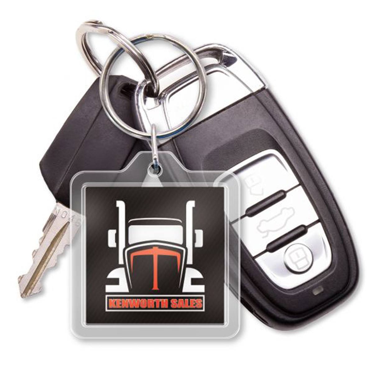 Shop for and Buy Custom Printed Clear Acrylic Fob Square at Keyring.com ...