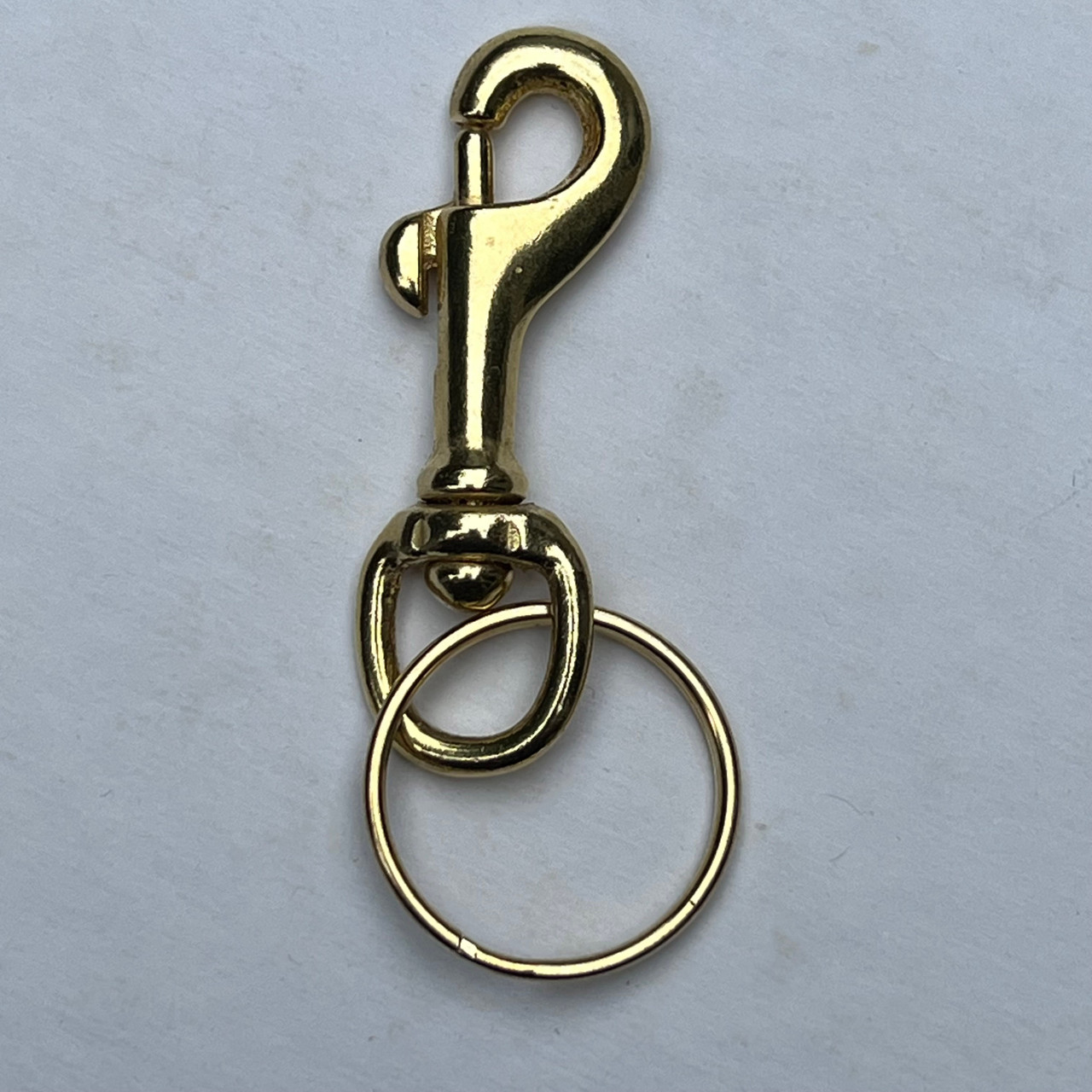 Shop for and Buy Heavy Duty Small Snap Clip Key Ring Solid Brass at ...
