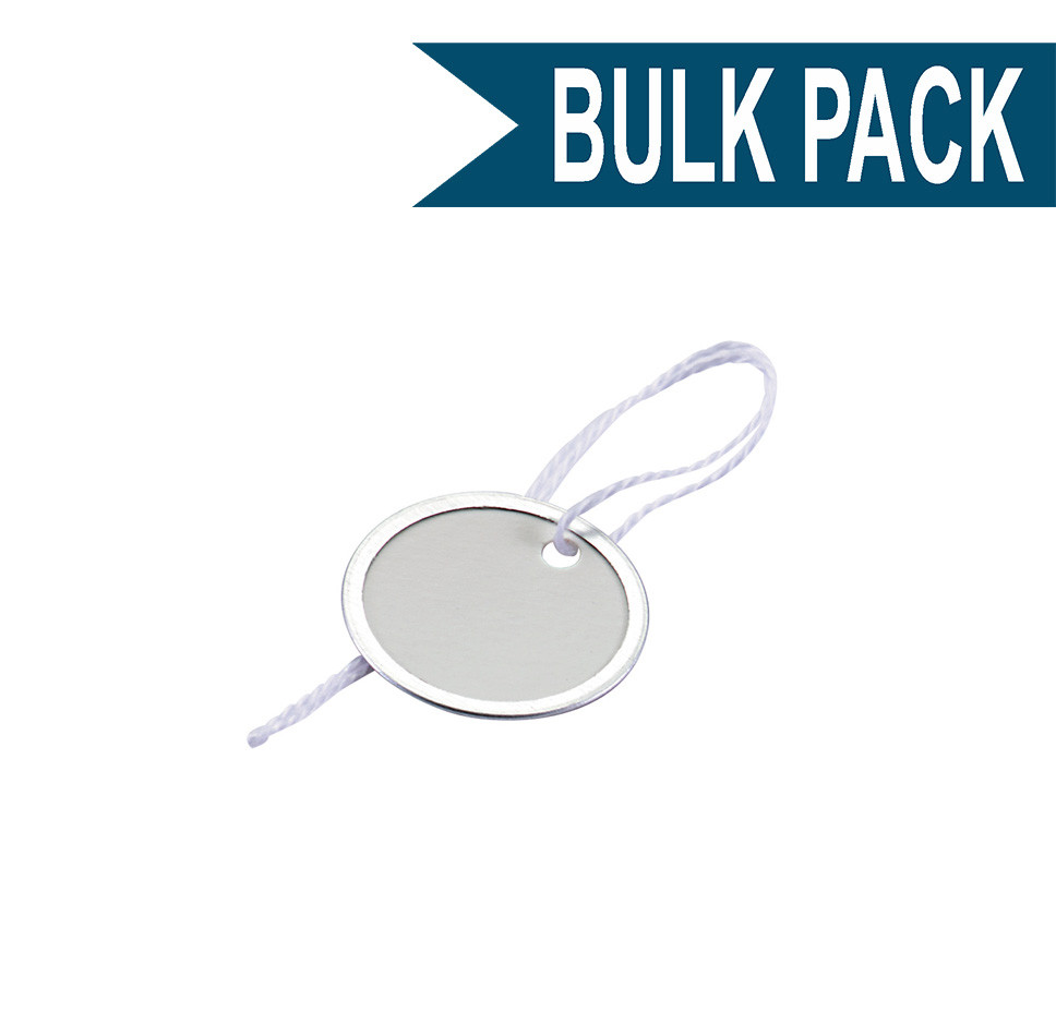 Shop for and Buy 15/16 Inch Round Metal Rim Paper Key Tag with String ...