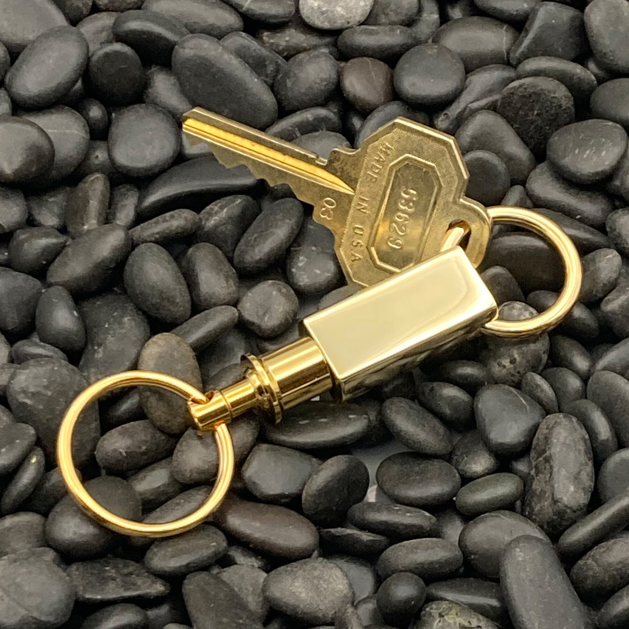 Shop for and Buy Deluxe Brass Valet Two Part Keychain at Keyring.com ...