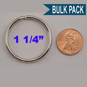 Shop for and Buy Split Key Ring 1-1/4 Inch Diameter Nickel Plated ...