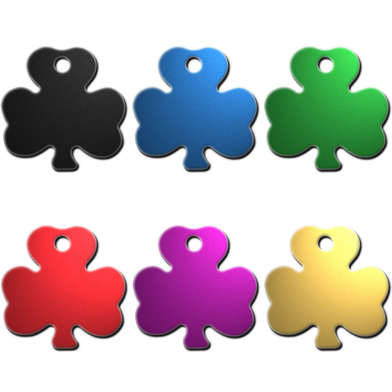 Shop for and Buy Shamrock Shape Anodized Aluminum Tag at Keyring.com ...