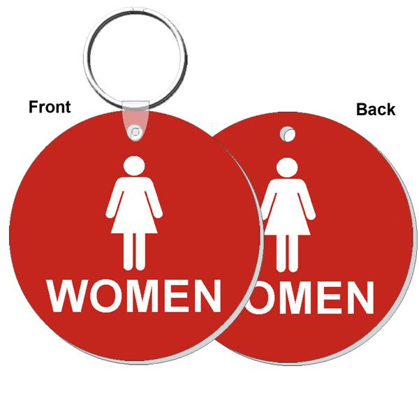 Shop for and Buy Womens Restroom Round Double Sided Engraved Key Tag at ...