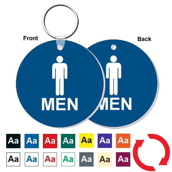 Shop for and Buy Mens Restroom Round Double Sided Engraved Key Tag at ...
