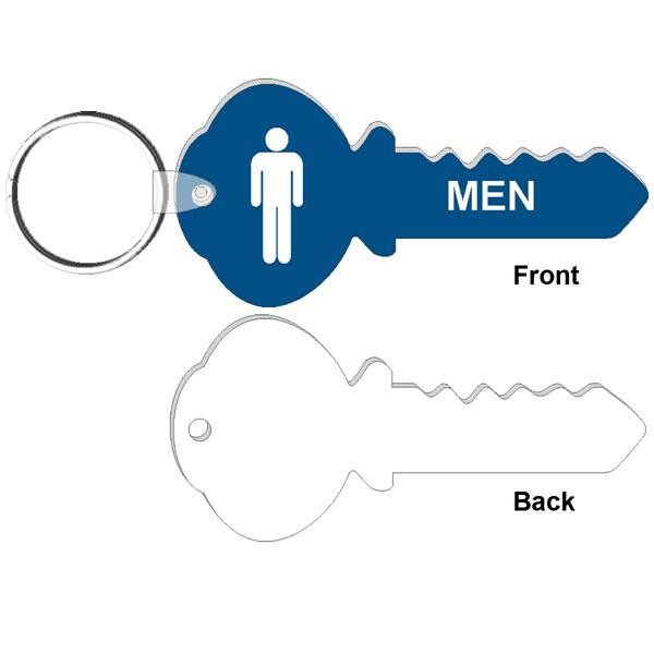 Shop for and Buy Mens Restroom Key Shape Engraved Keyring at Keyring ...