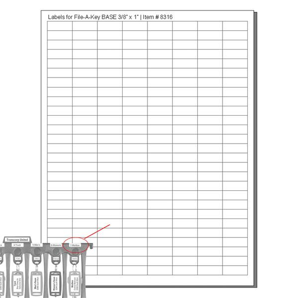 Shop for and Buy File-A-Key Base Labels White at Keyring.com. Large ...