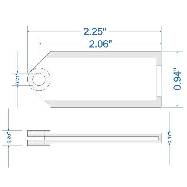 Shop for and Buy Standard Key Tag - Bulk Clear TAG ONLY at Keyring.com ...