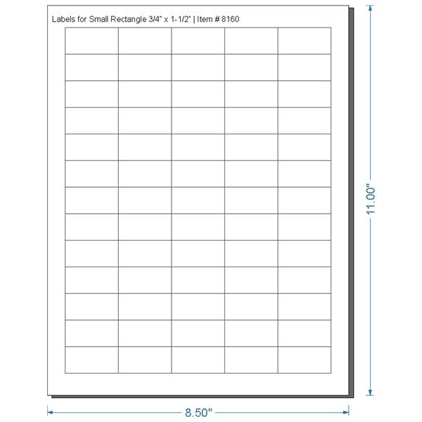 Shop for and Buy WHITE Labels For 8160 SMALL Rectangle Tags - 65 Labels ...